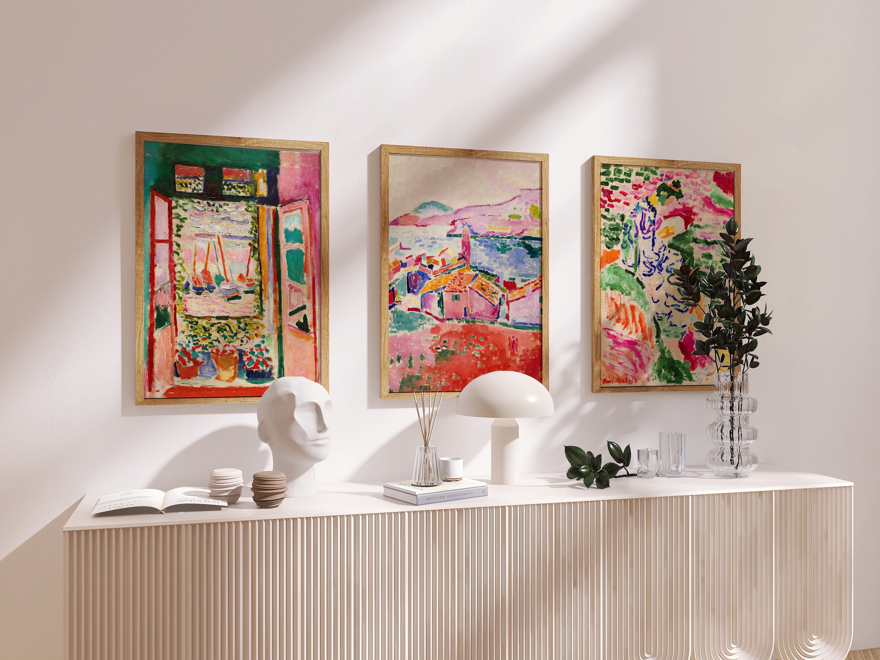 Three Vertical Frames Mockup for Photoshop, DIN A Modern Frame Template ...