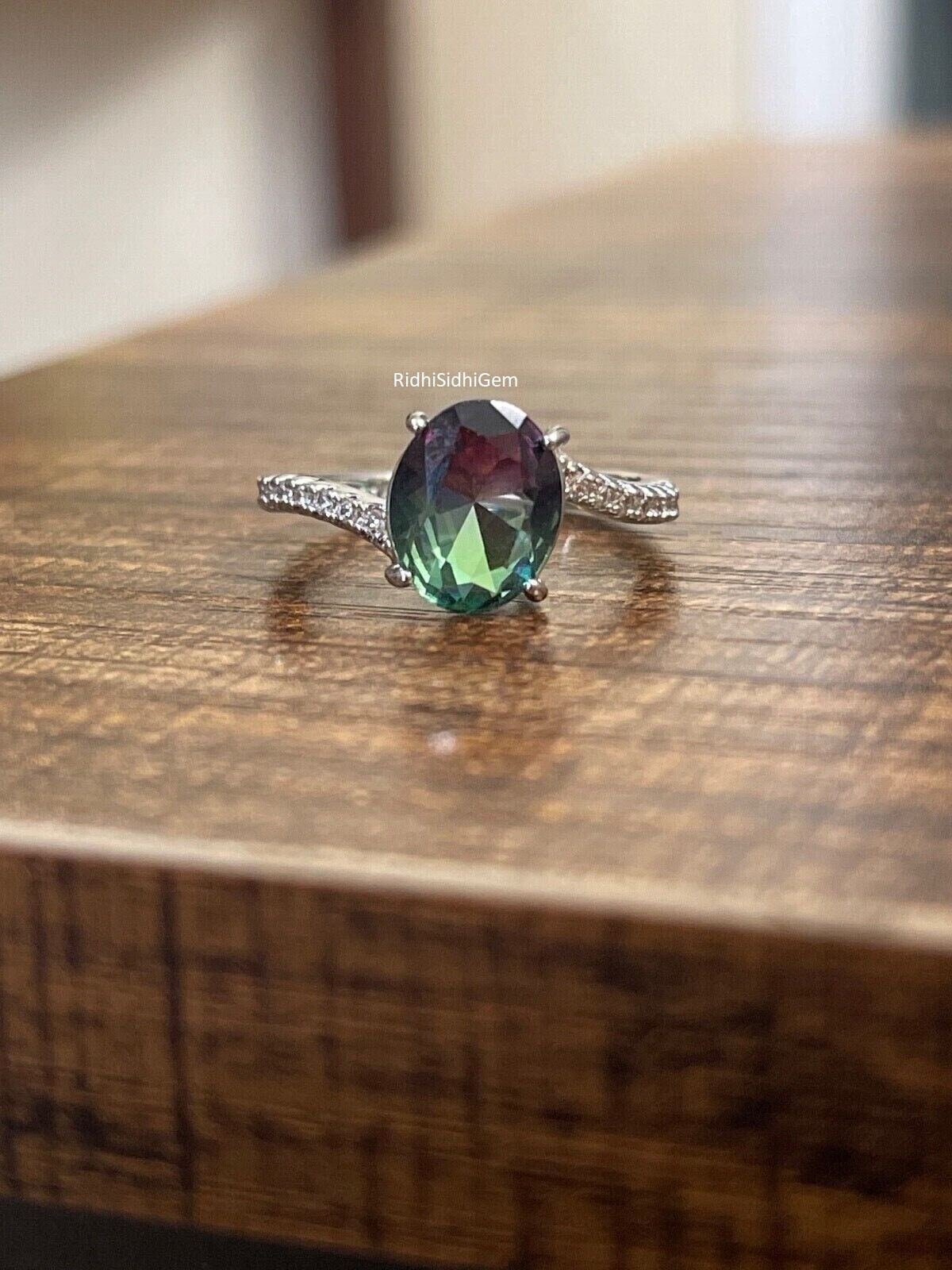 Certified Natural Alexandrite Change Color Stone 925 Starling Silver ...