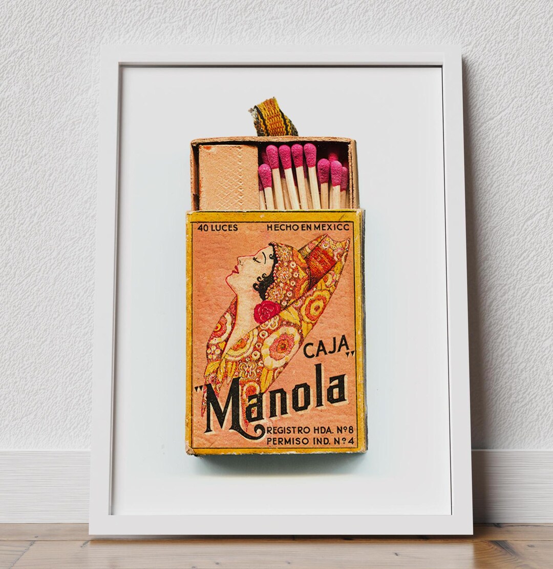 Vintage Matchbox Photography Art | Chic Home Decor | Modern Farmhouse ...