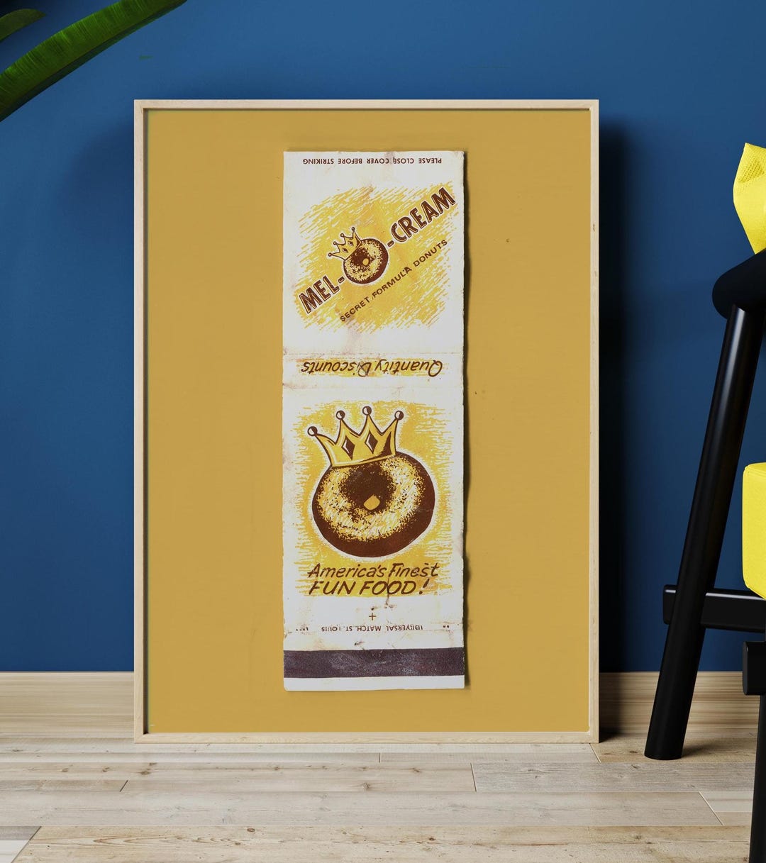 Mel-o-cream Donuts Vintage Matchbook Cover Poster: Springfield IL - Etsy