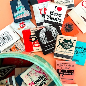 Vintage Matchbooks Art | Colorful Home Decor Lighters | Unique Gifts ...