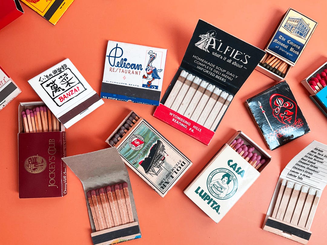 Mix of Vintage Matchboxes and Colorful Matchbooks | Trendy Home Decor ...