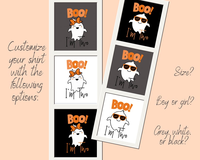 Boo Im Two Ghost Themed Birthday Shirt - Etsy