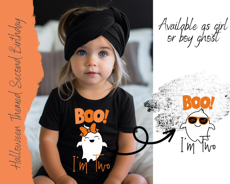 Boo Im Two Ghost Themed Birthday Shirt - Etsy
