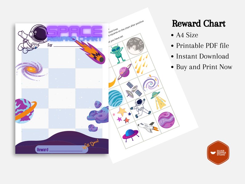 Printable Space Reward Chart for Kids Download Instantly - Etsy