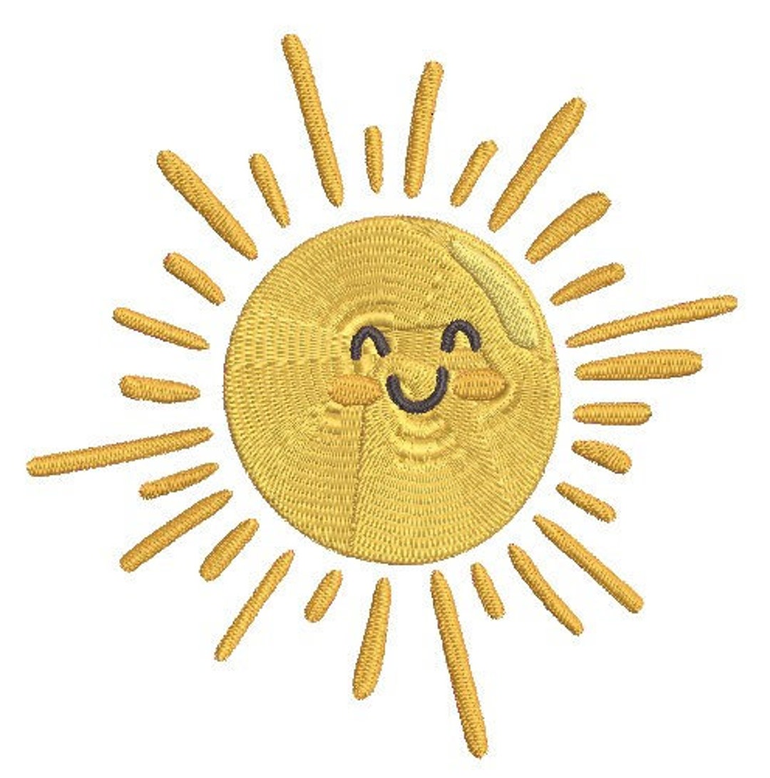 Sun Embroidery Design - Etsy