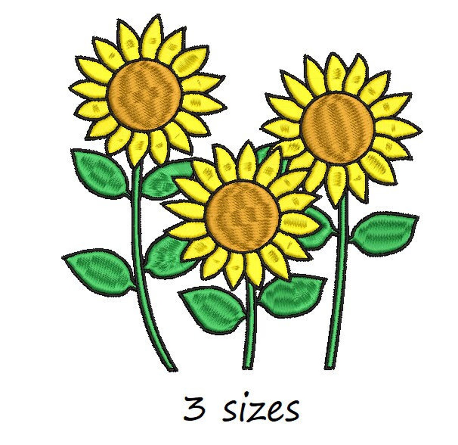 Sunflowers Embroidery Design - Etsy