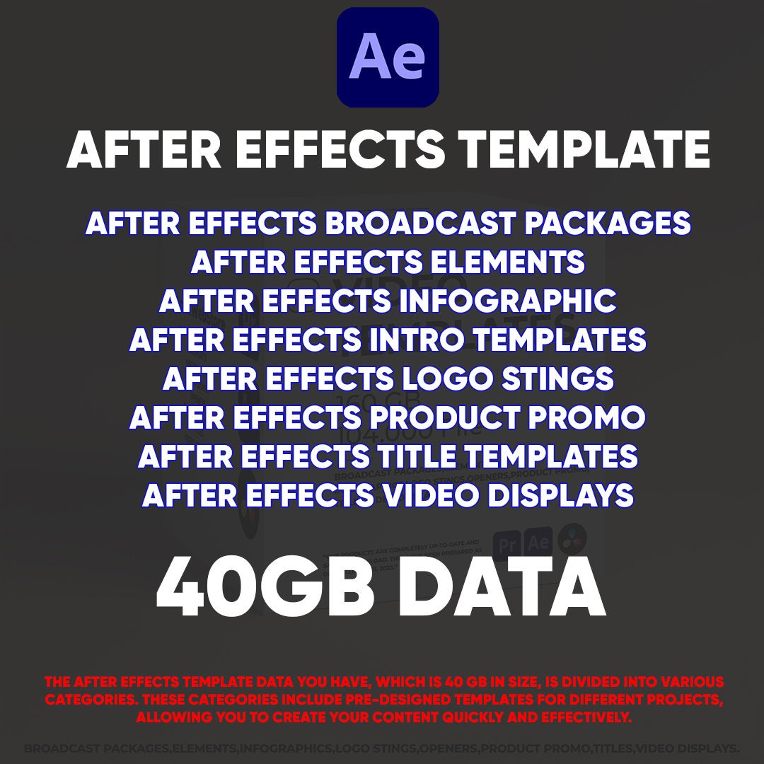All-in-one After Effects Template: 40GB Elements, Infographics, Intros ...