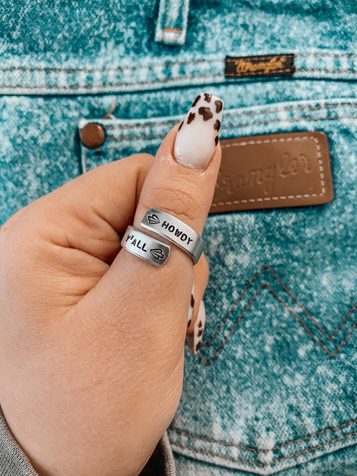 Howdy Yall Stamped Ring - Etsy