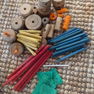 The Original Tinkertoy PREP Building Blocks Set Vintage - Etsy