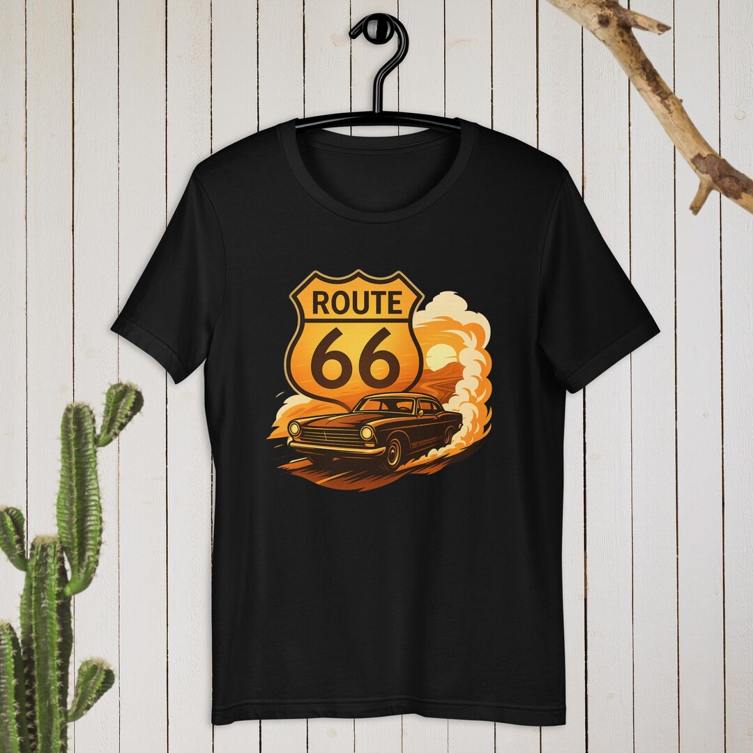 Route 66 Night T-shirt , Vintage Route 66 Road Trip Tee, America Road ...