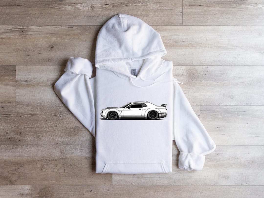 Hellcat Sketch Art Hoodie, Car Sweatshirt, Gift for Him, Dad Gift ...