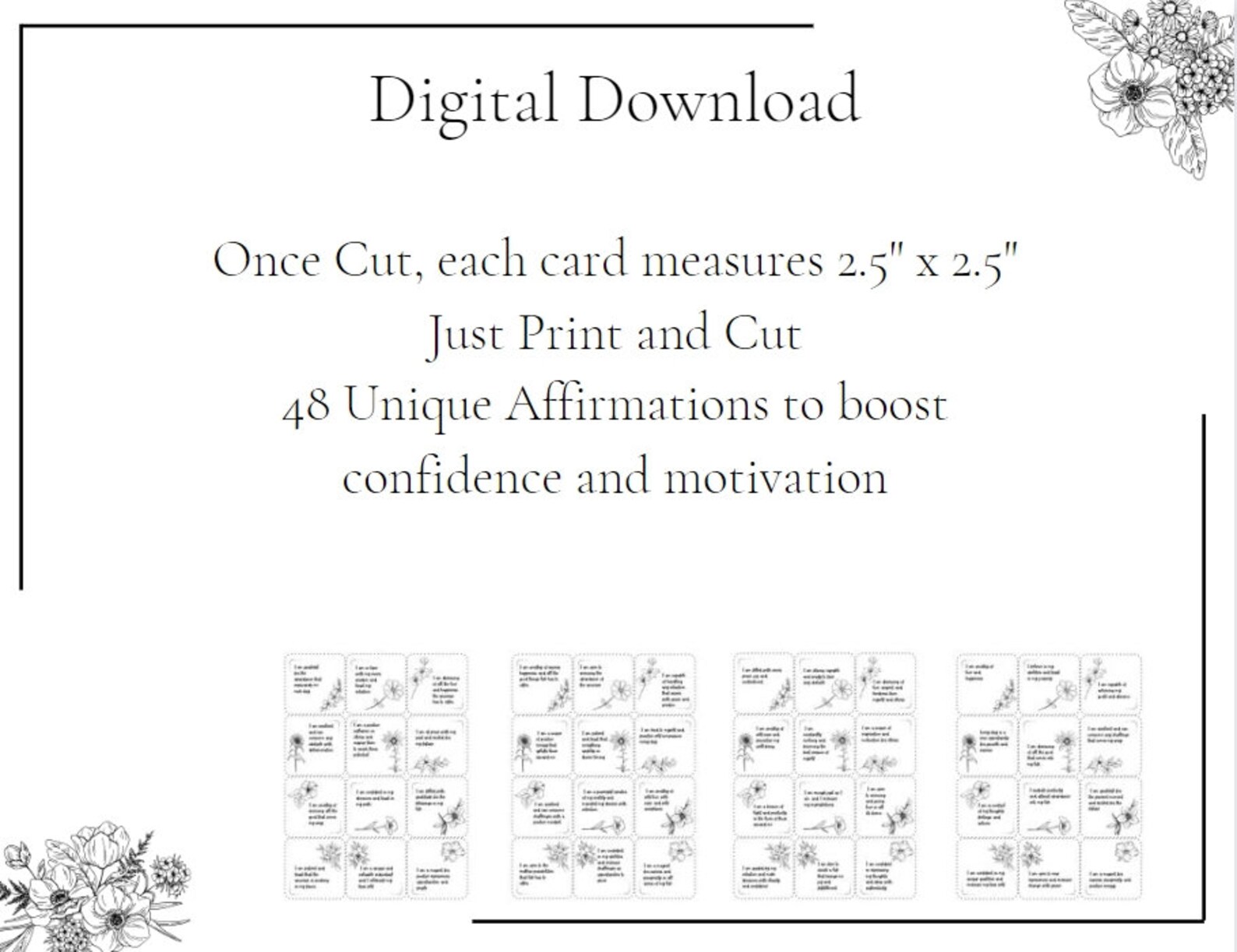 Unique Positive Affirmation Cards Printable 48, Manifestation Cards ...
