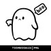 Disapproving Ghost PNG | Funny Ghost PNG | Hand Drawn Clip Art | Trendy ...