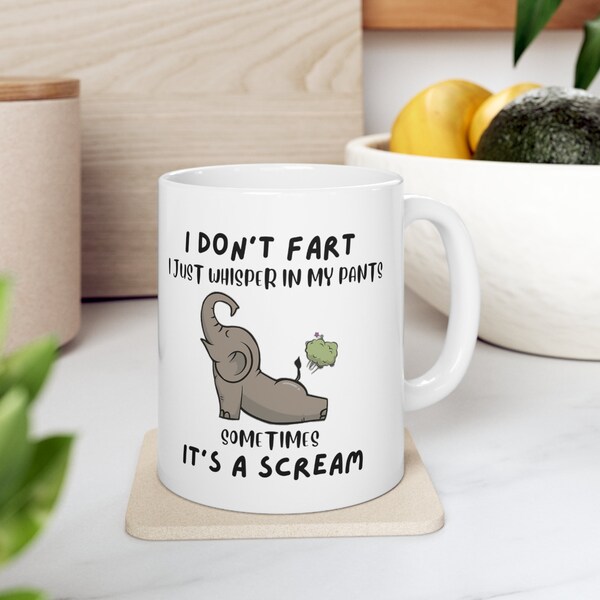 Farting Elephant Mug - Etsy