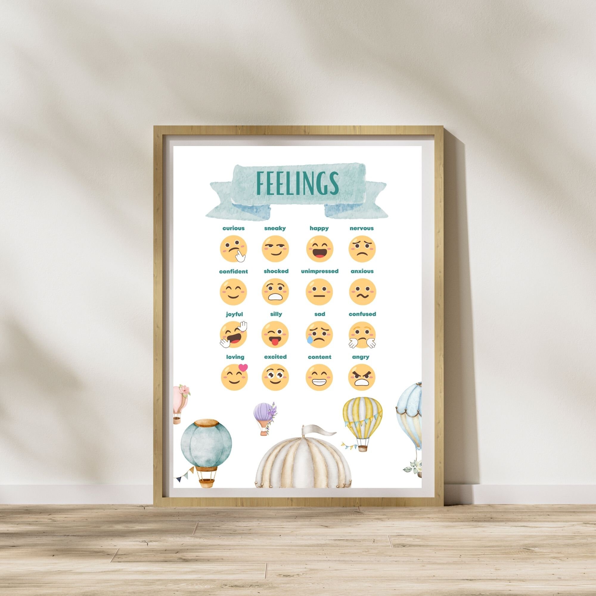 Hot Air Balloon Wall Decor Hot Air Balloon Calm Corner Posters ...