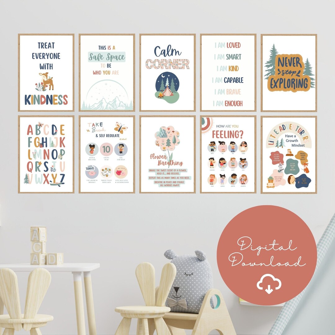 Neutral Classroom Decor: Adventure Themed Calm Corner, Downloadable ...