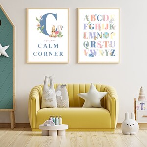 Floral Classroom Art, Floral Calm Corner Posters, Floral ABC Poster ...