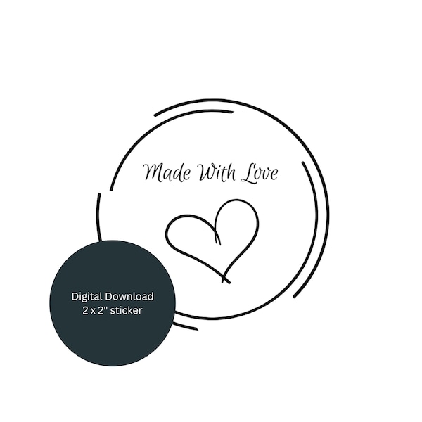 Made With Love Stickers - Etsy