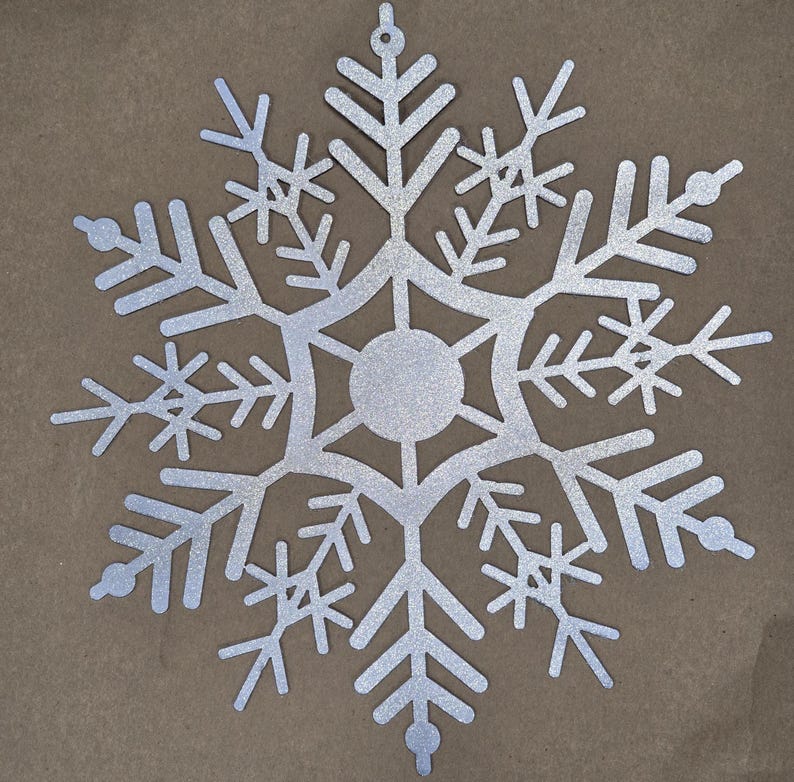 Large Snowflake Yard Art With Glitter | Sparkling Outdoor Winter Decor ...