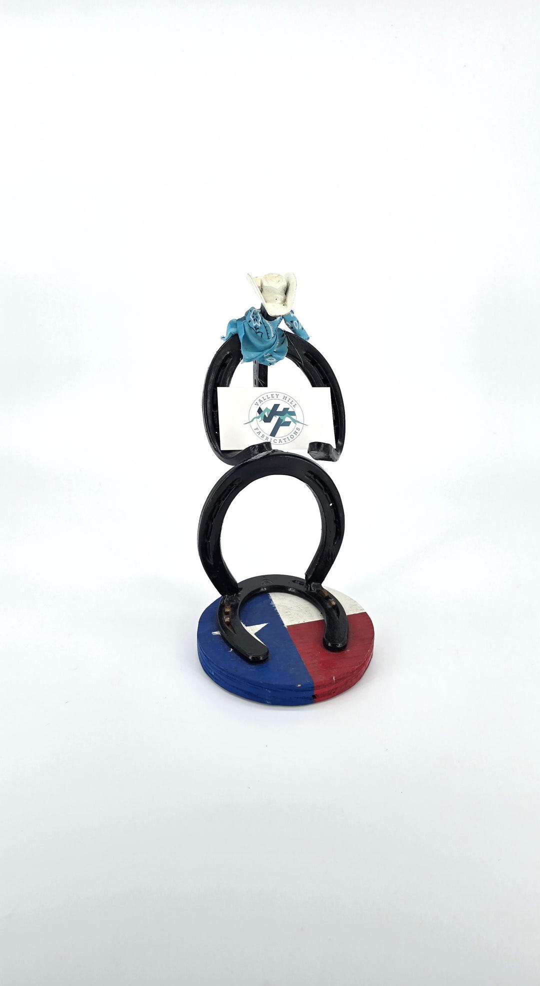 Horseshoe Cowboy Business Card Holder | Texas Flag Decor | Cowboy Desk ...