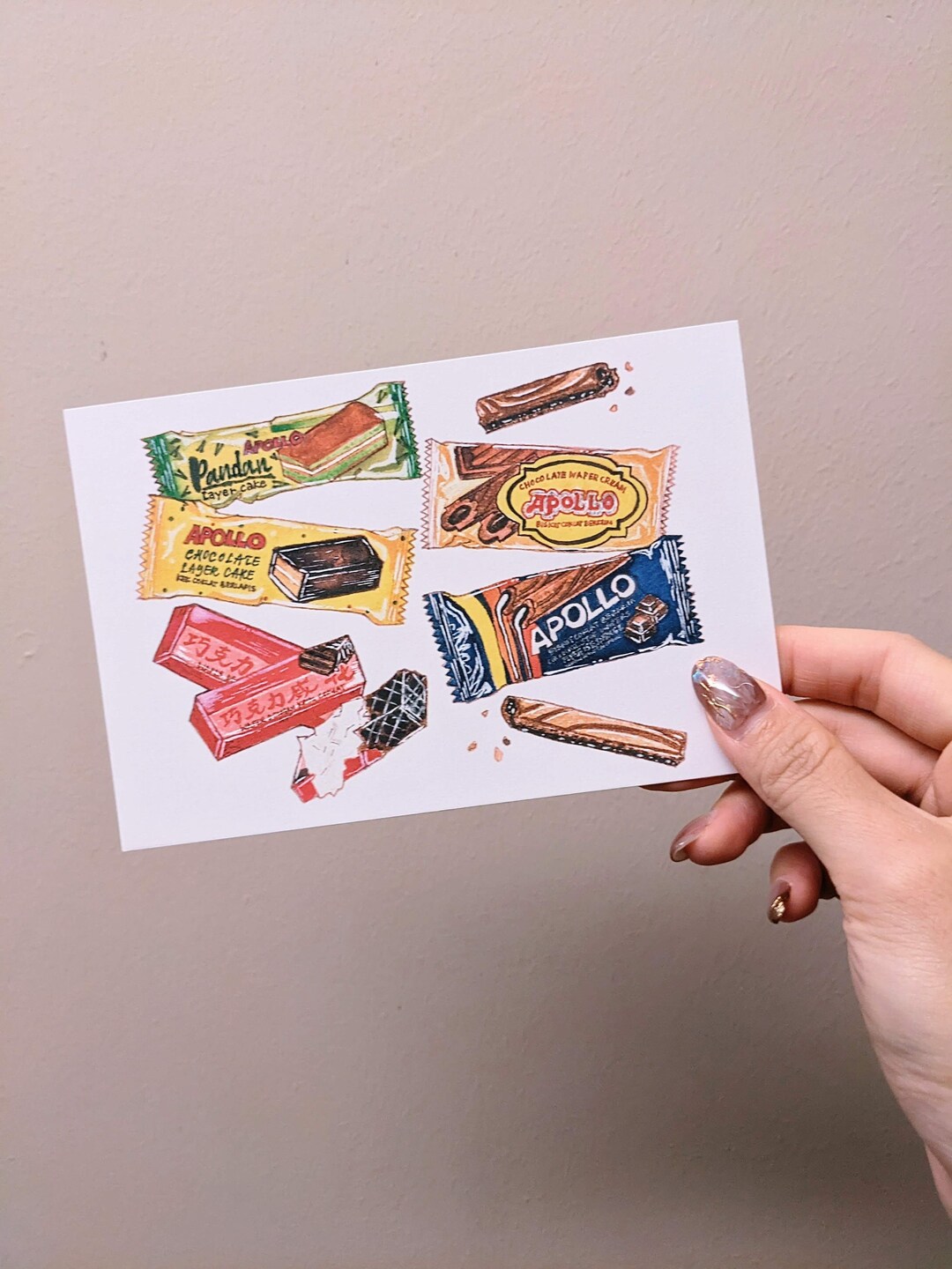 Cute Local Snacks Card Childhood Snacks Food Illustration Dessert ...