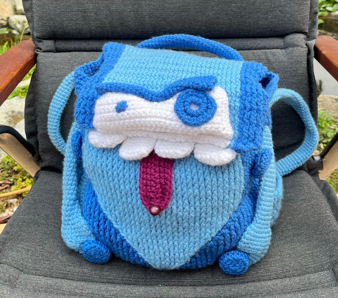 Blue Monster Crochet Kids Backpack Bag Pattern - Etsy