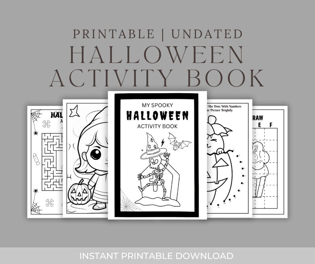 Halloween Activity Book for Kid - Etsy
