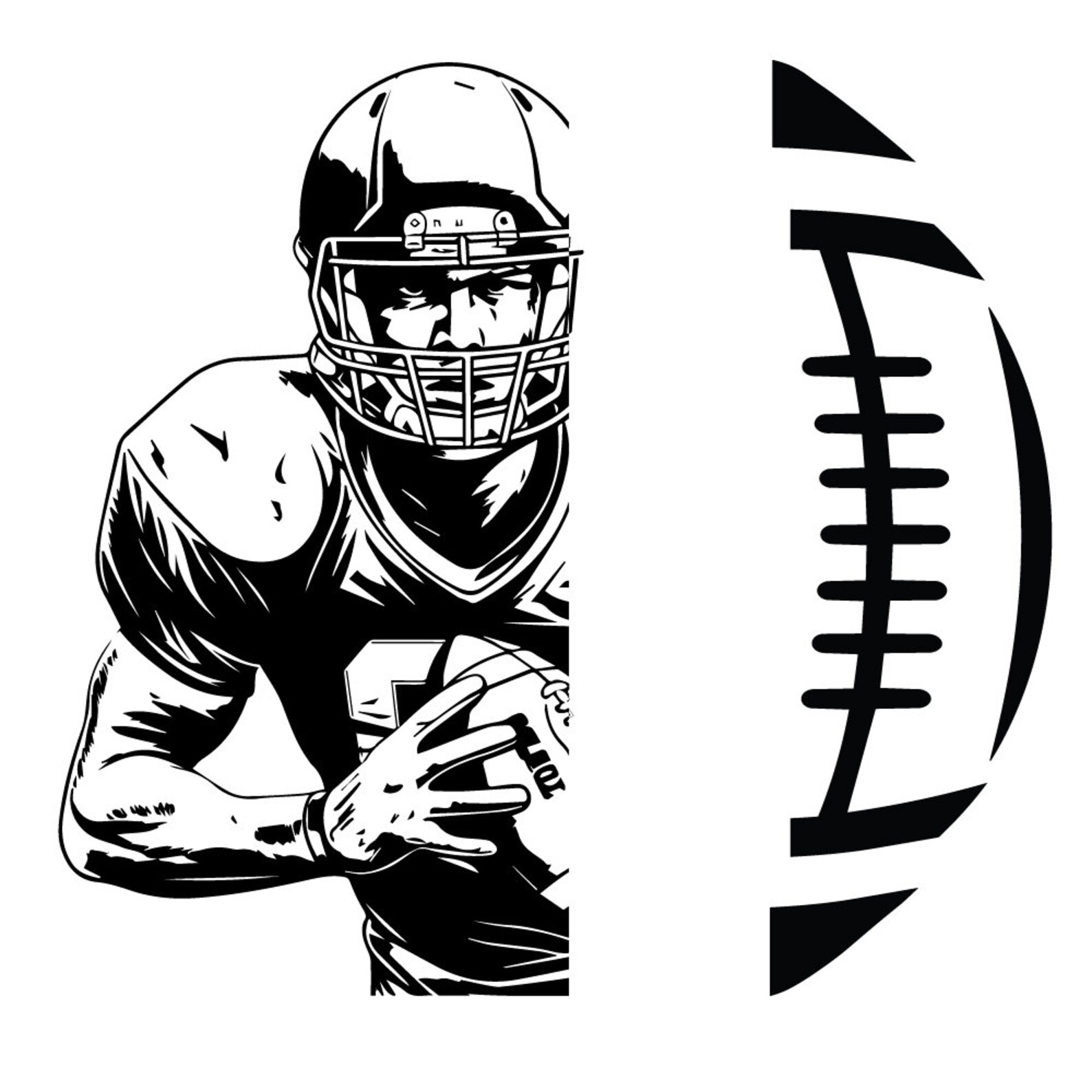 Football Player SVG Bundle (digital Download) - Etsy