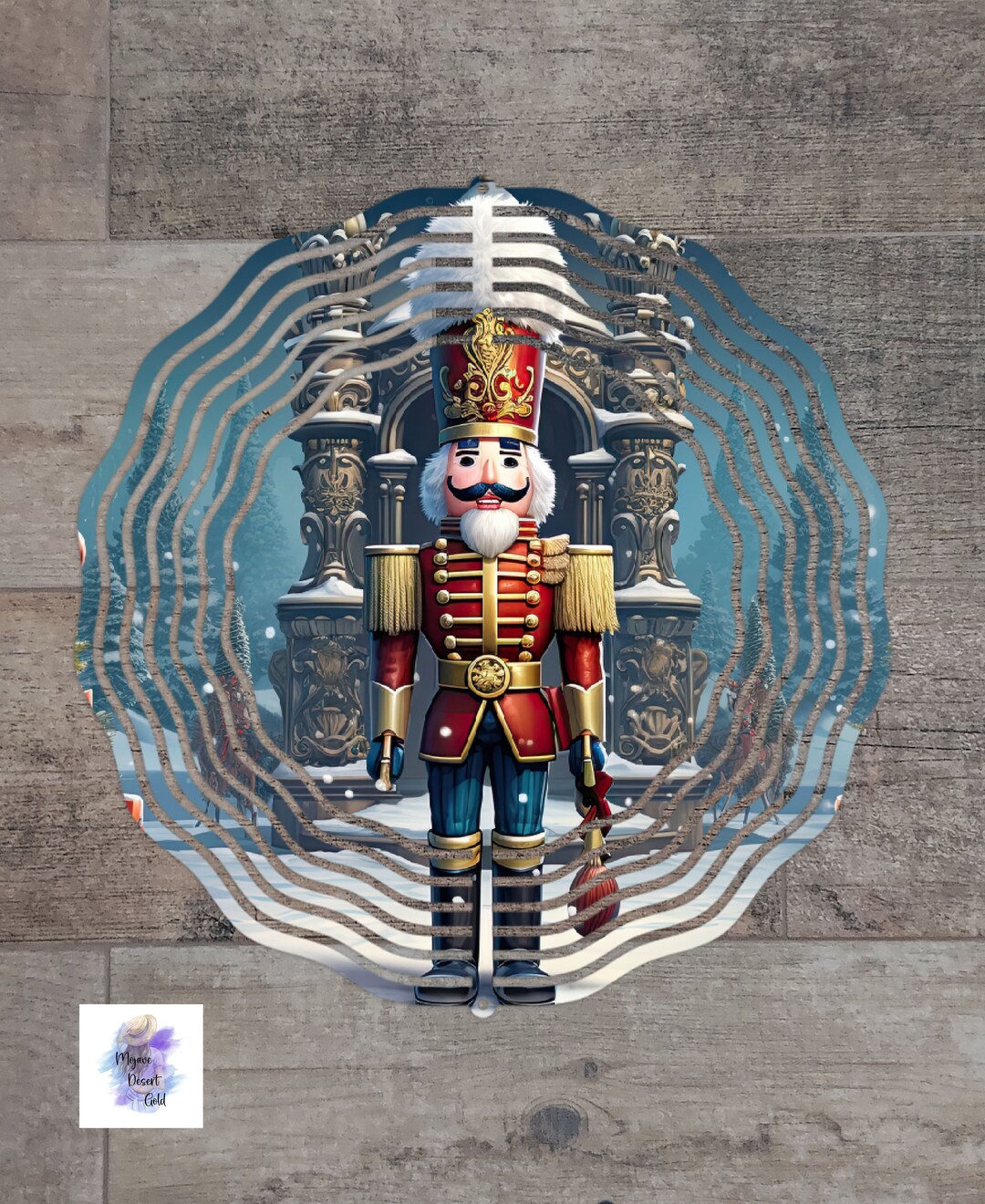 Nutcracker Wind Spinner, Christmas Vibrant, Metal, Garden, Yard or ...