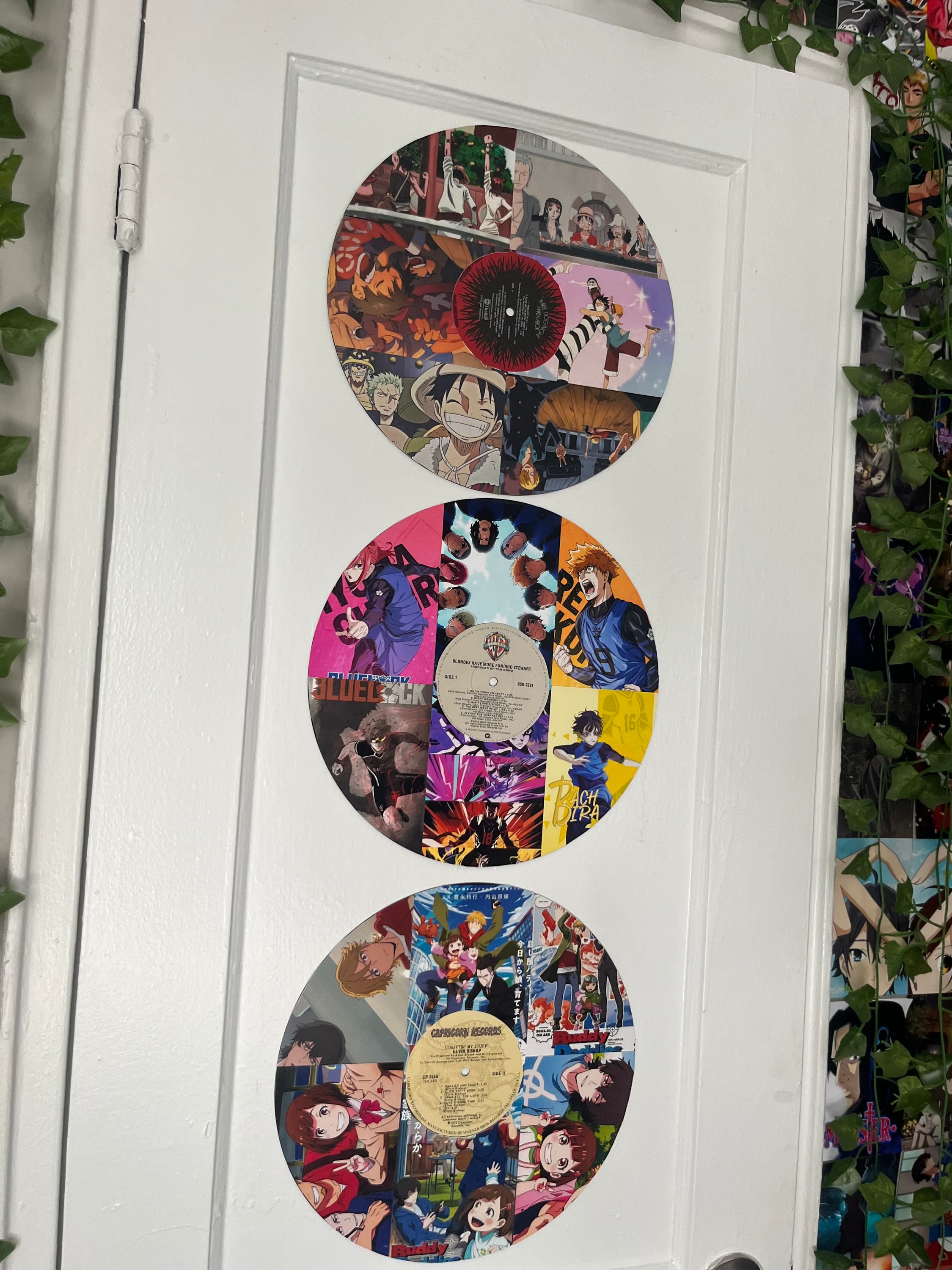 Custom 12 Anime Upcycled Vinyl Records - Etsy