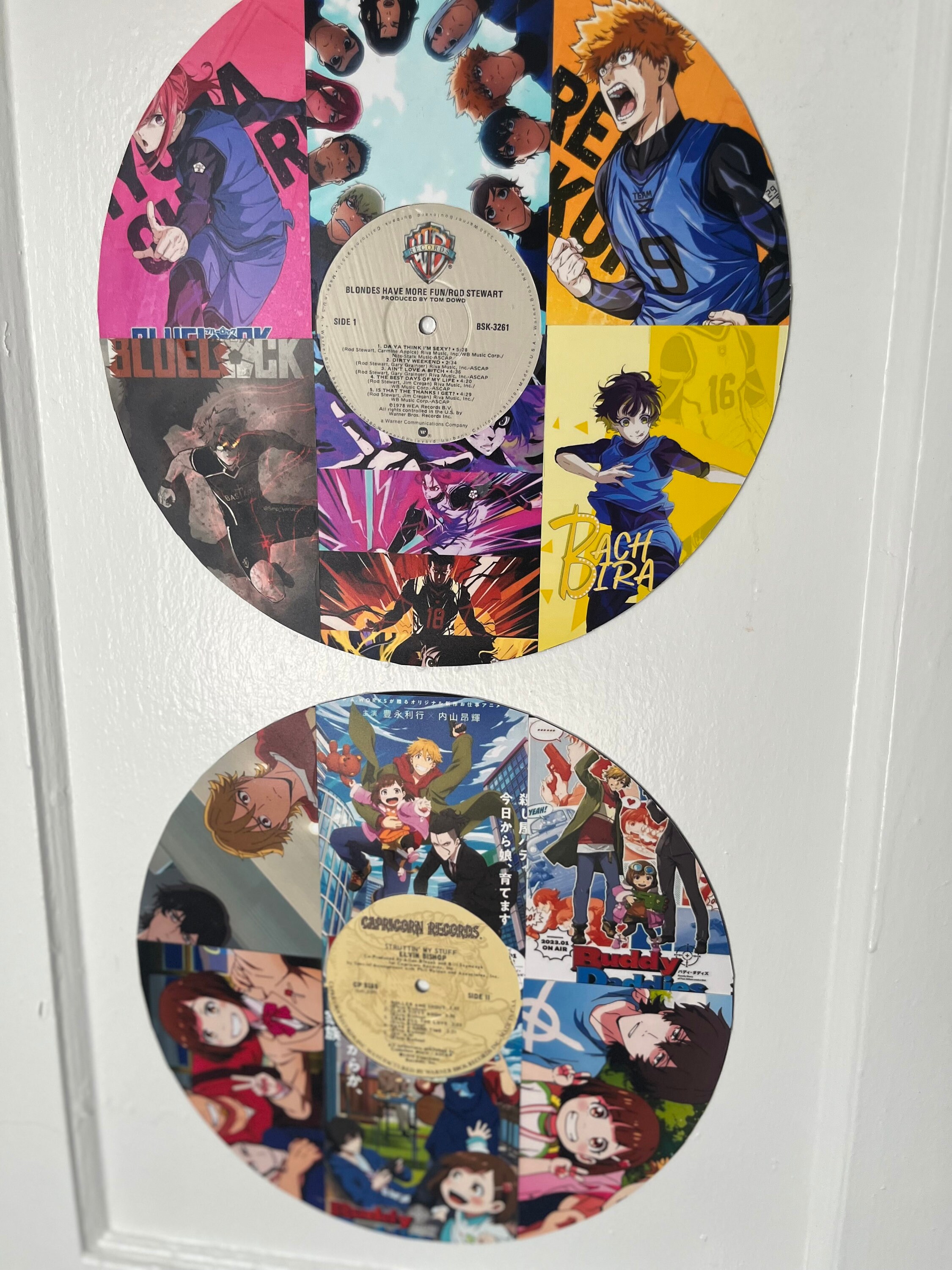 Custom 12 Anime Upcycled Vinyl Records - Etsy
