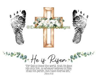 Easter Handprint Craft for Kids, He is Risen, Digital Download ...