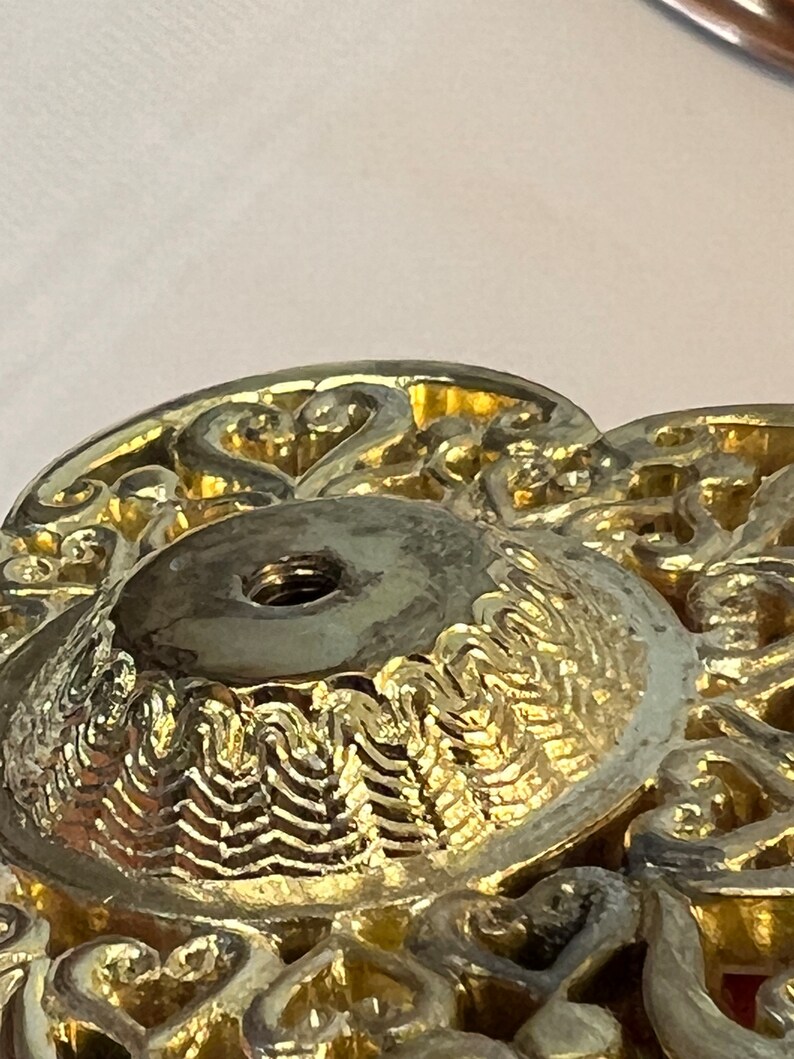 Vintage Gold Tone Knob Backplate set of Two Backplate Knob - Etsy