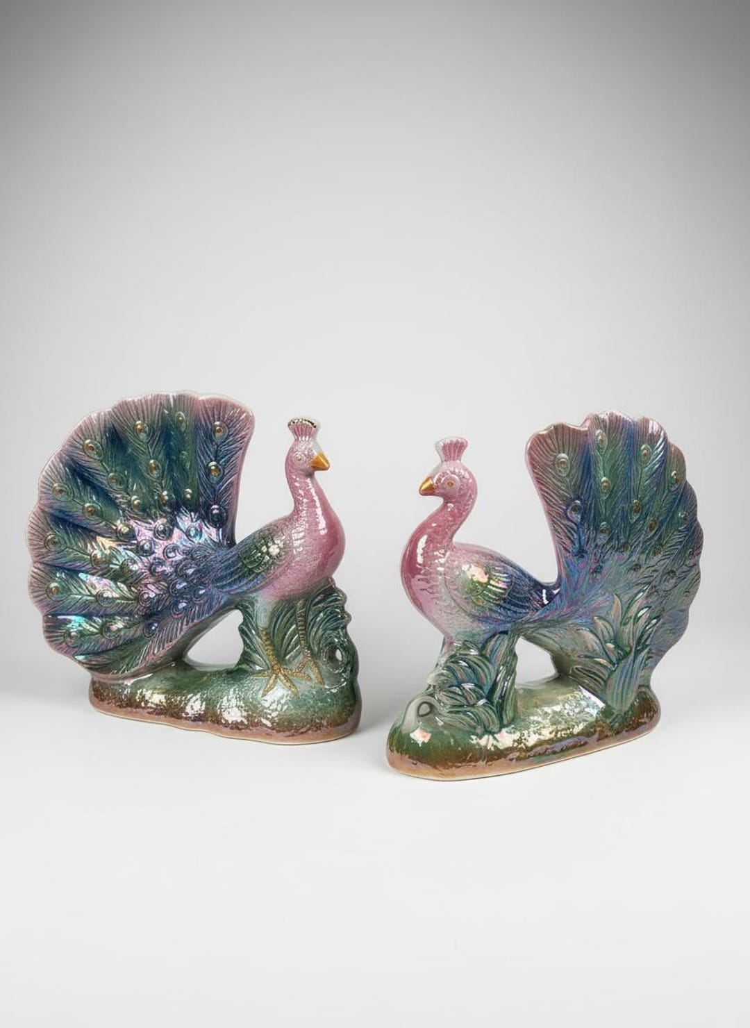 Mid-century Modern Ceramic Peacocks - Etsy