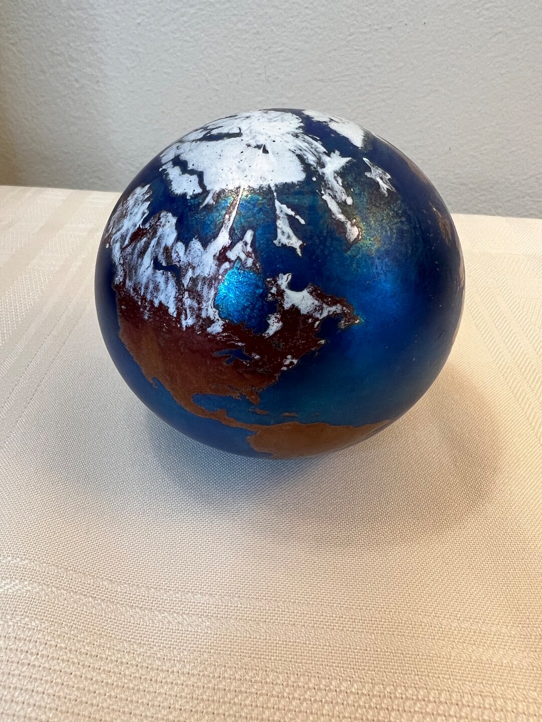 Lundberg Studio Earth Marble Signed Paperweight Marbled Earth - Etsy