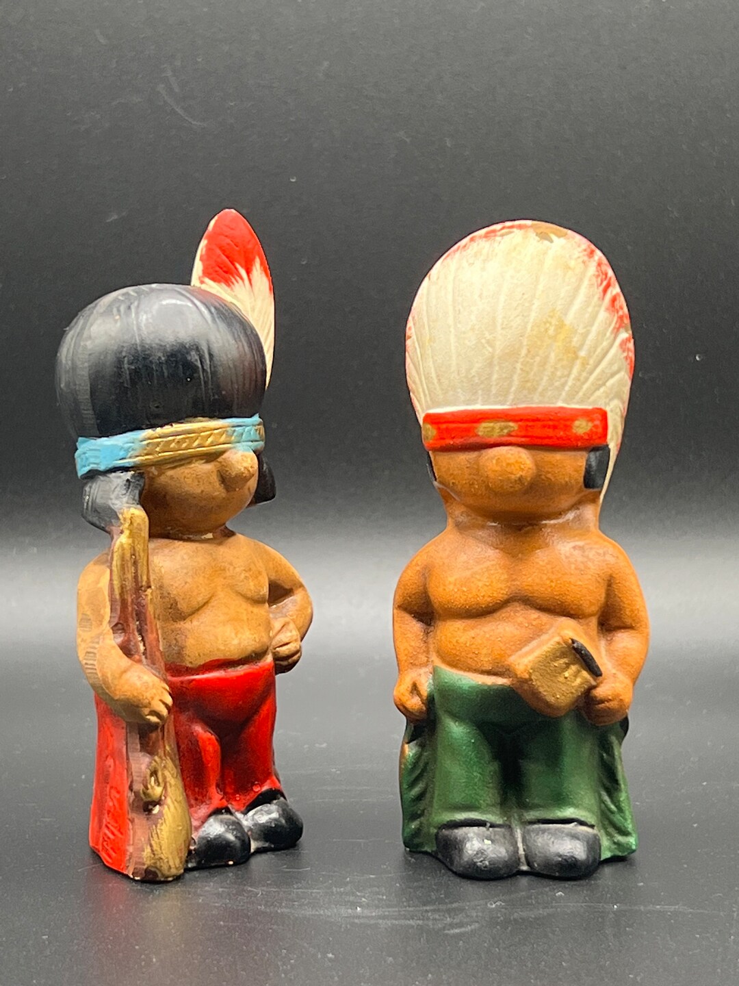 Indian Salt and Pepper Shakers Native American Salt and - Etsy