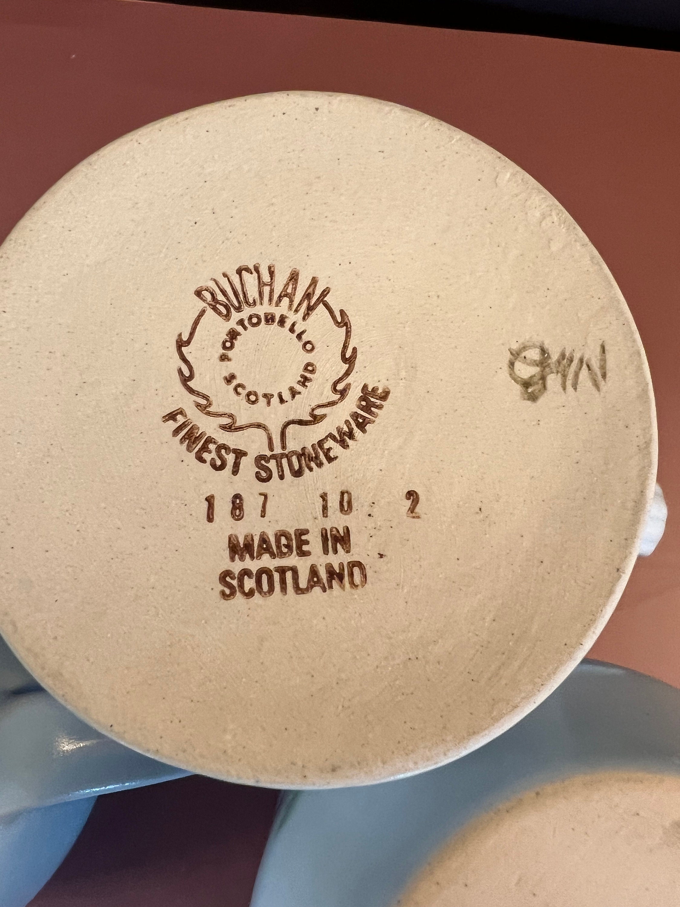 Three 3 Buchan Portobello Stoneware Pottery of Scotland Stoneware Mugs ...