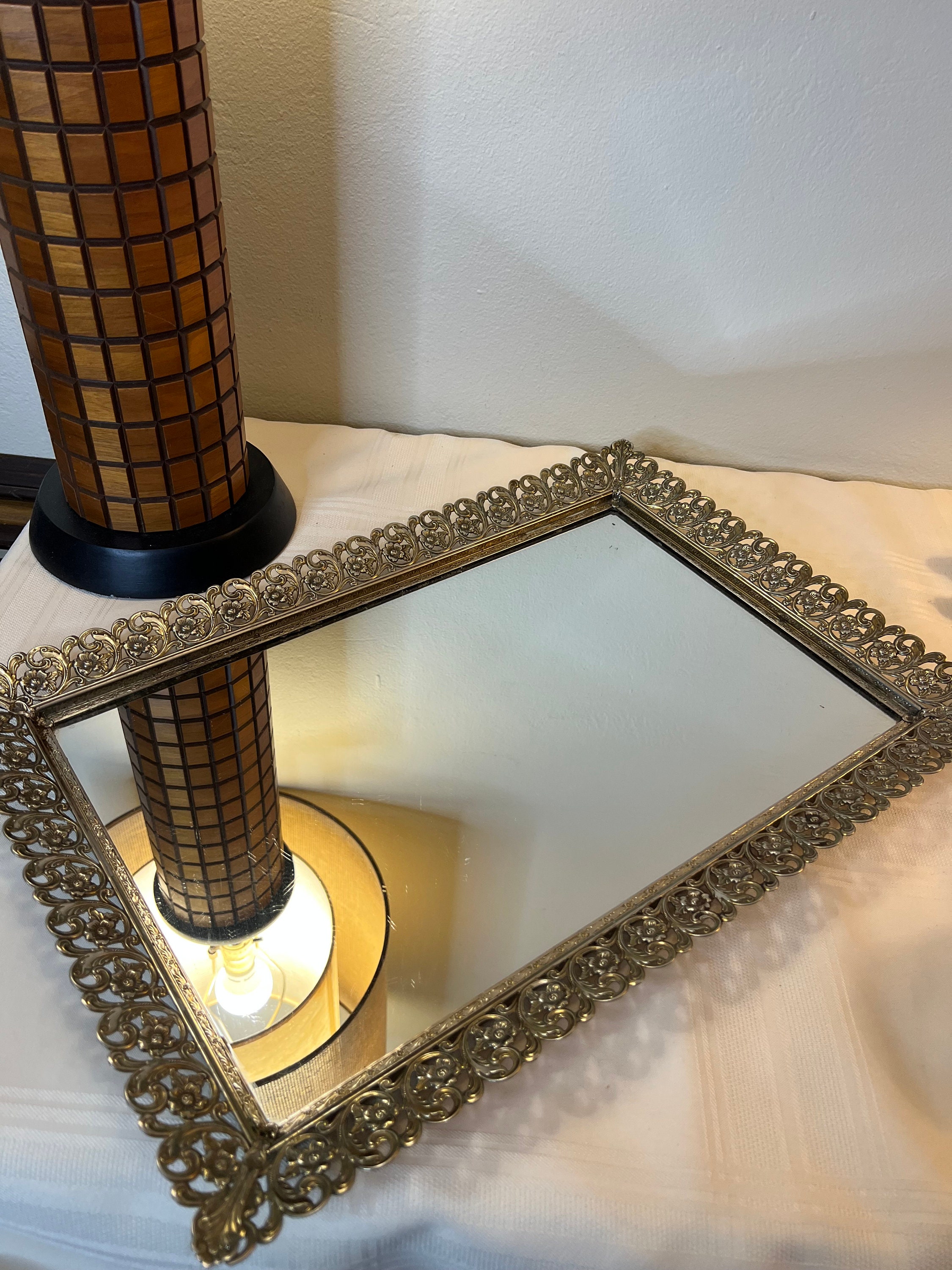 Vintage Perfume Tray/ Mirror Tray - Etsy