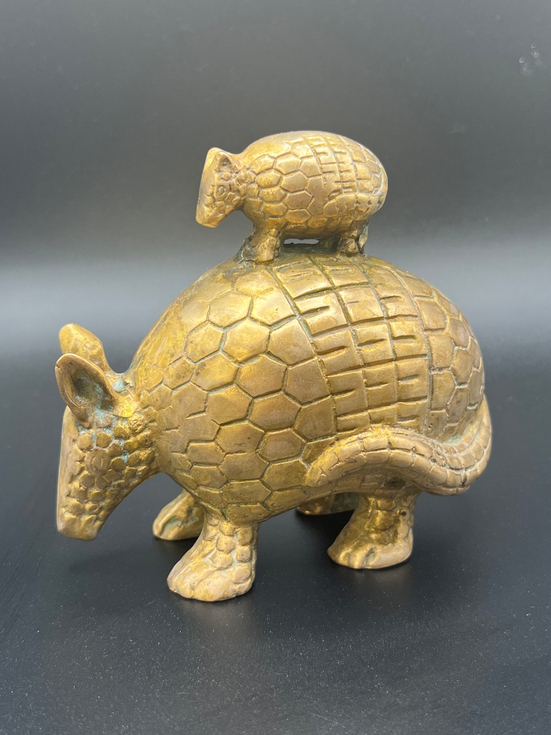 Vintage MCM Solid Brass Armadillo Animal Figurine - Etsy