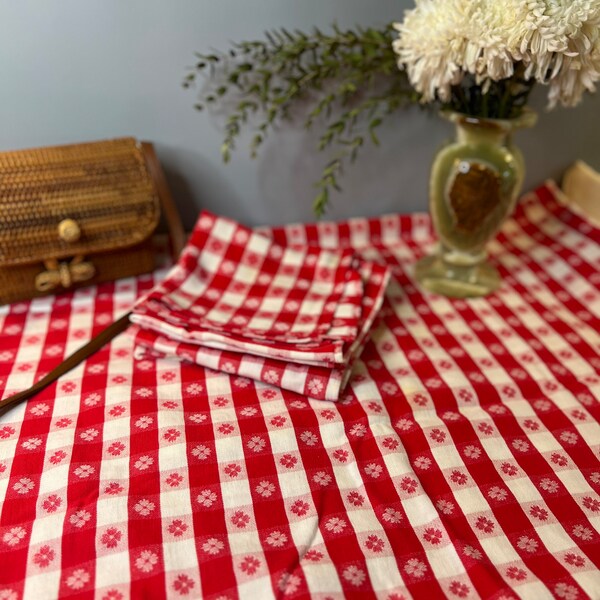 Red Gingham Napkins - Etsy
