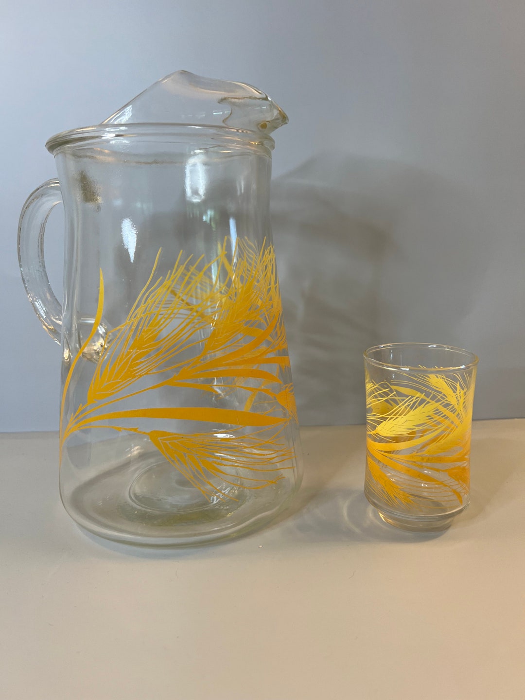 1970's Vintage Libbey Water Pitcher and Juice Glass - Etsy