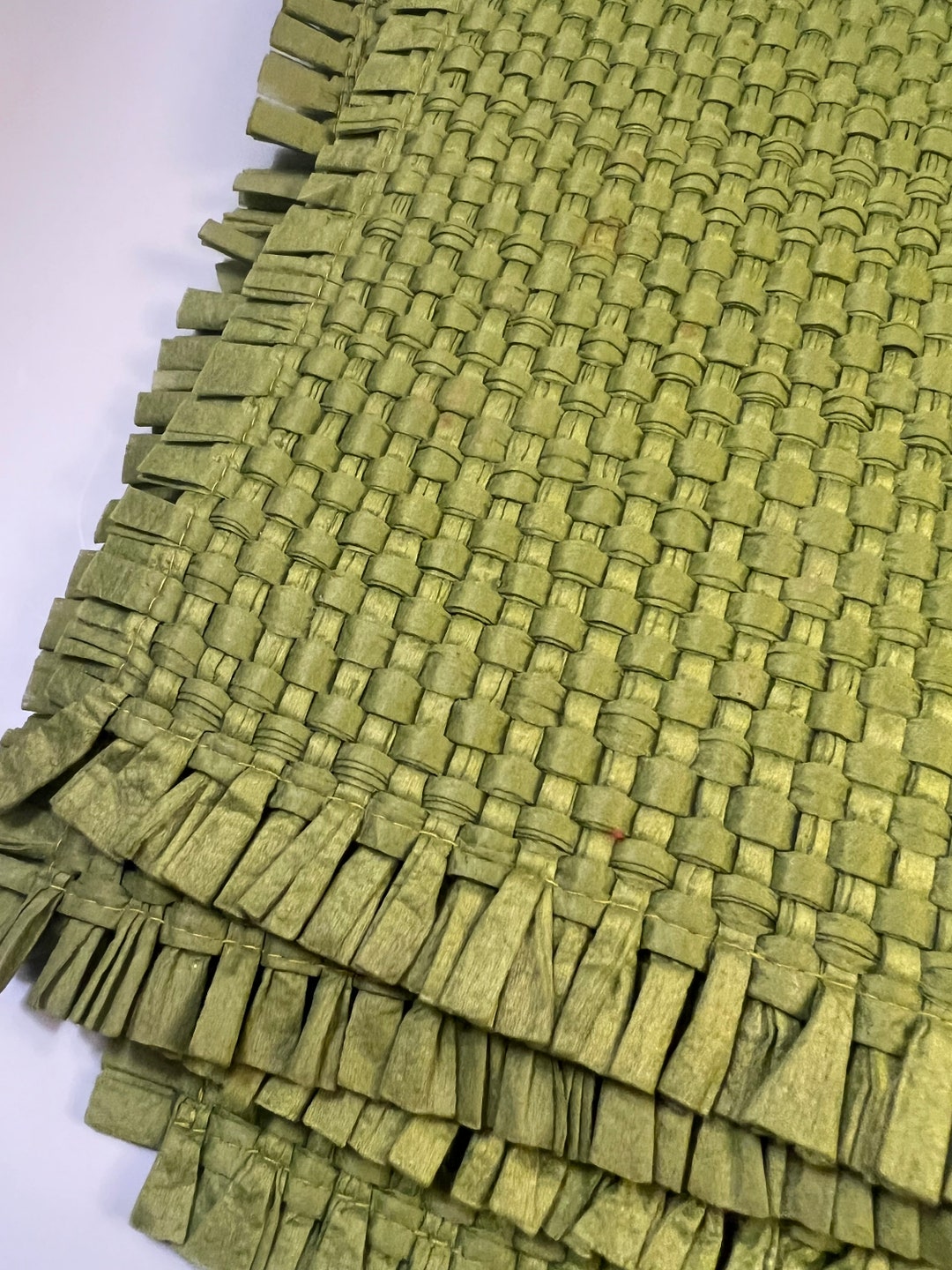 Six 6 Vintage Green Place Mats With Weave - Etsy