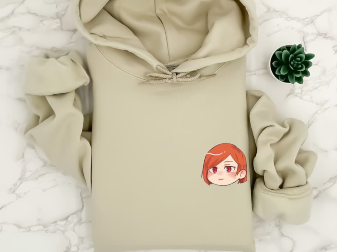 Chibi Short Hair Girl Minimalist Hoodies Anime Inspired - Etsy