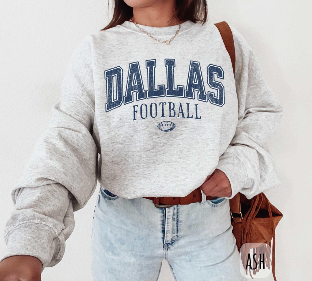 Vintage Dallas Football Crewneck Sweatshirt, Custom Dallas Football ...