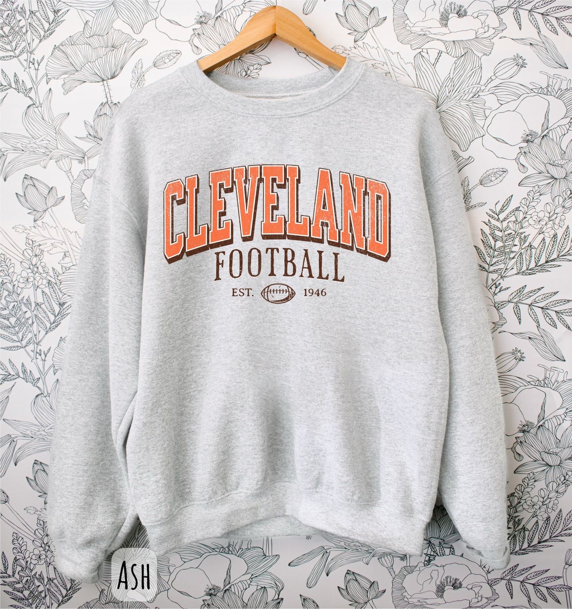 Vintage Cleveland Football Sweatshirt Cleveland Fan Crewneck Game Day ...