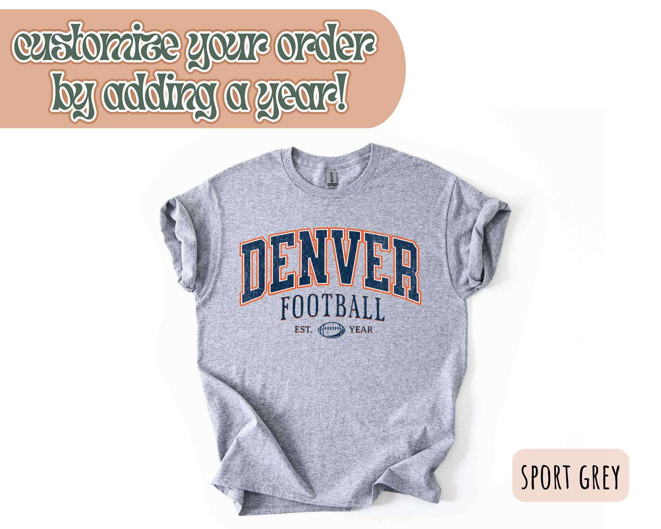 Vintage Denver Football Sweatshirt, Denver Football T-shirt, Football ...