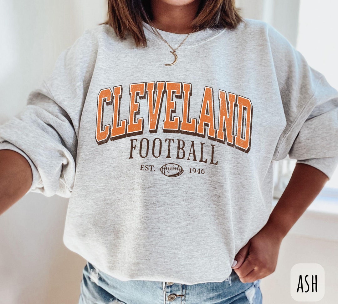 Vintage Cleveland Football Sweatshirt Cleveland Fan Crewneck Game Day ...
