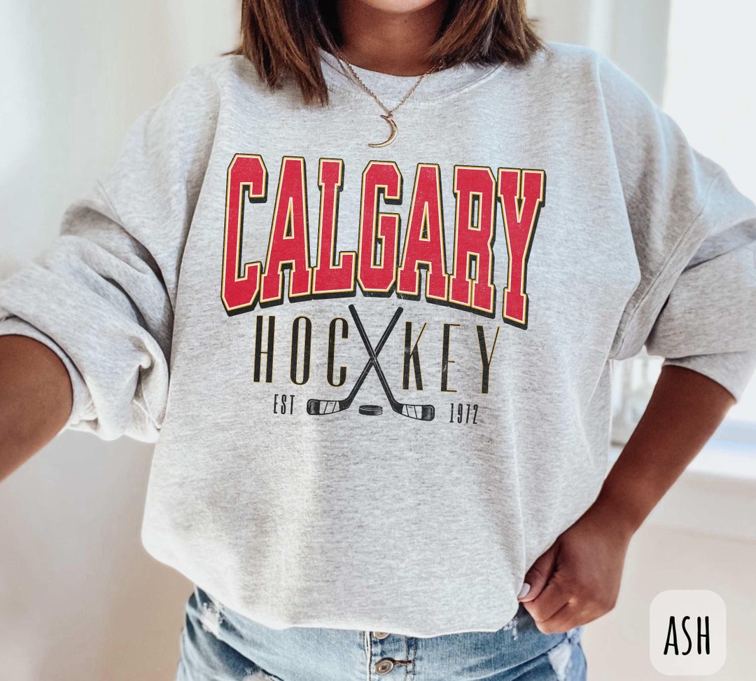 Vintage Calgary Hockey Sweatshirt | Calgary Ice Hockey Crewneck ...