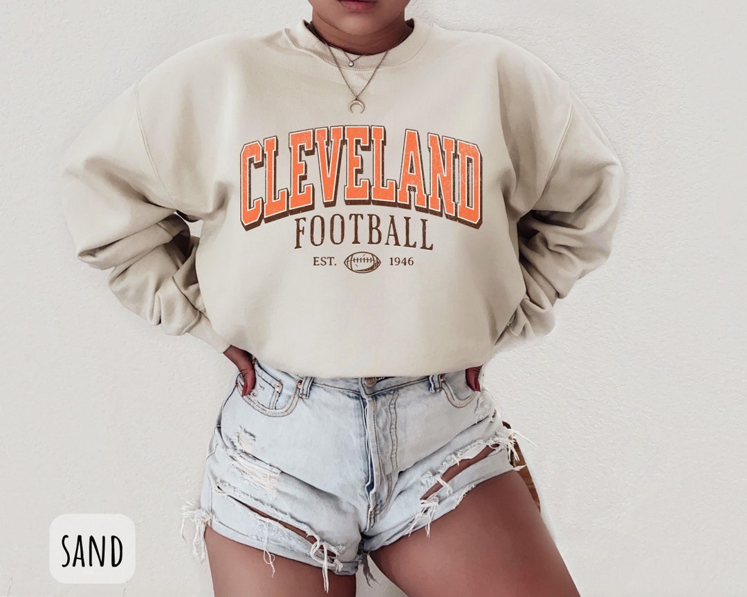 Vintage Cleveland Football Sweatshirt Cleveland Fan Crewneck Game Day ...